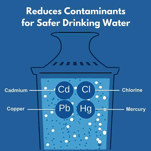 Life Ionizer - Alkaline Brita Water Filter Replacement - Brita Pitchers Compatible Alkaline Water Pitcher Replacement Filter - Enhances Taste and pH Level of Brita Pitcher Water - Pack of 3