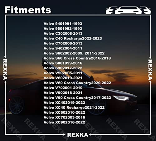 Rexka 10 pcs Bumper Cover Fender Liner Trunk Trim Panel Push-Type Retainer Clip for Volvo 3541113 940 960 C30 C70 S40 S60 S60L S80 S90 V50 V60 V70 V90 XC40 XC60 XC70 XC90