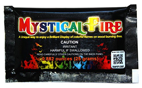 Mystical Fire Flame Colorant Vibrant Long-Lasting Pulsating Flame Color Changer for Indoor or Outdoor Use 0.882 oz Packets 25- Count Box