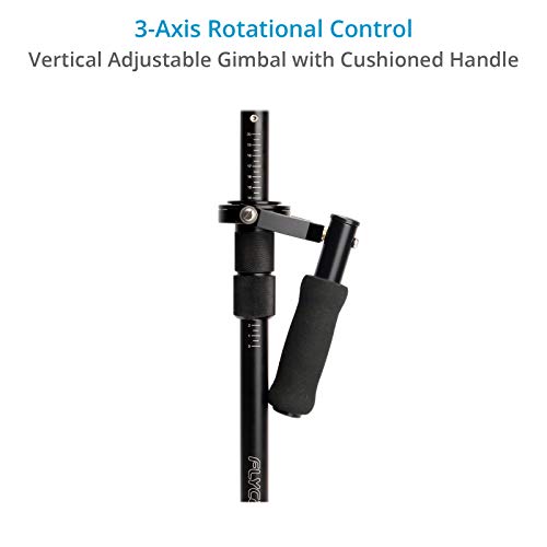 FLYCAM Redking Telescopic Handheld Camera Stabilizer w Dovetail Quick-Release for Video & Film Cameras up to 7kg / 15lb. 3-Axis Rotational Control, Easy Vertical Counterbalance. (FLCM-RK)