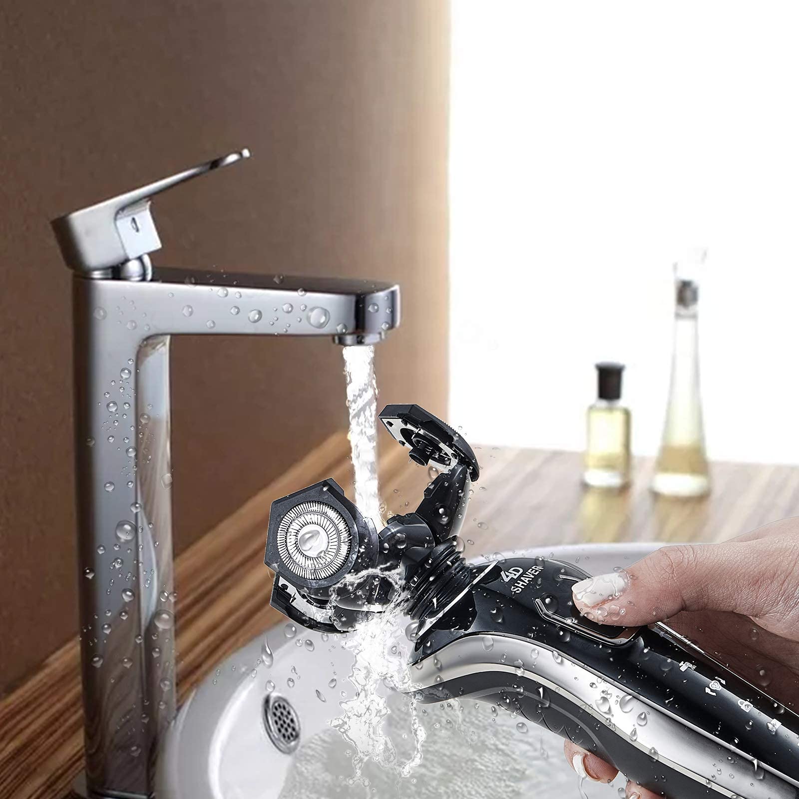 Electric Shavers for Men 5-in-1, 3D Shavers for Men Professional Electric Shaver with Beard Trim Nose Hair Trimmer Beard, Wet & Dry and Rechargeable