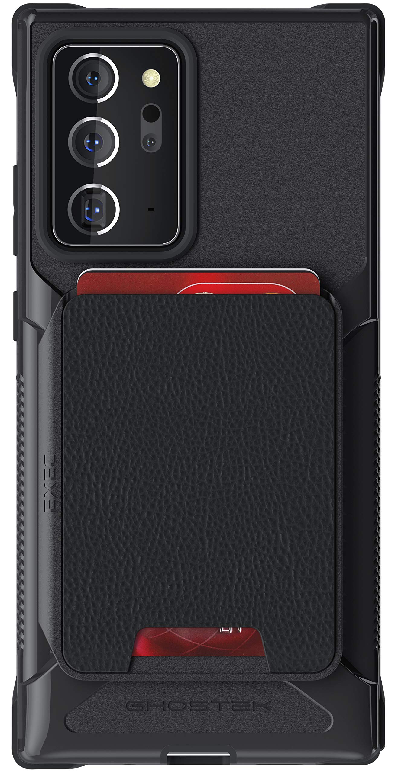 Ghostek Exec Note 20 Ultra 5G Wallet Case with Card Holder, Car Magnet Mount, Detachable Leather Pocket - Black