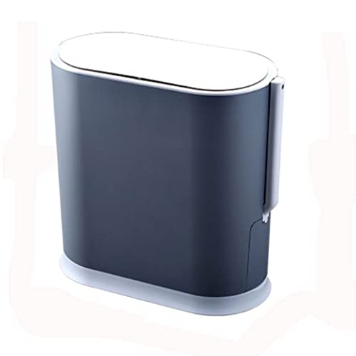 N/A 8L Smart Trash Can Household Induction Waterproof Toilet Cover Toilet Brush Integrated Paper Baske Trash Bin ( Color : OneColor , Size : 30*32*15cm )