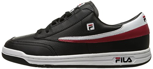 Fila Men's Original Tennis Fashion Sneaker, Black/White Red, 9.5 M US
