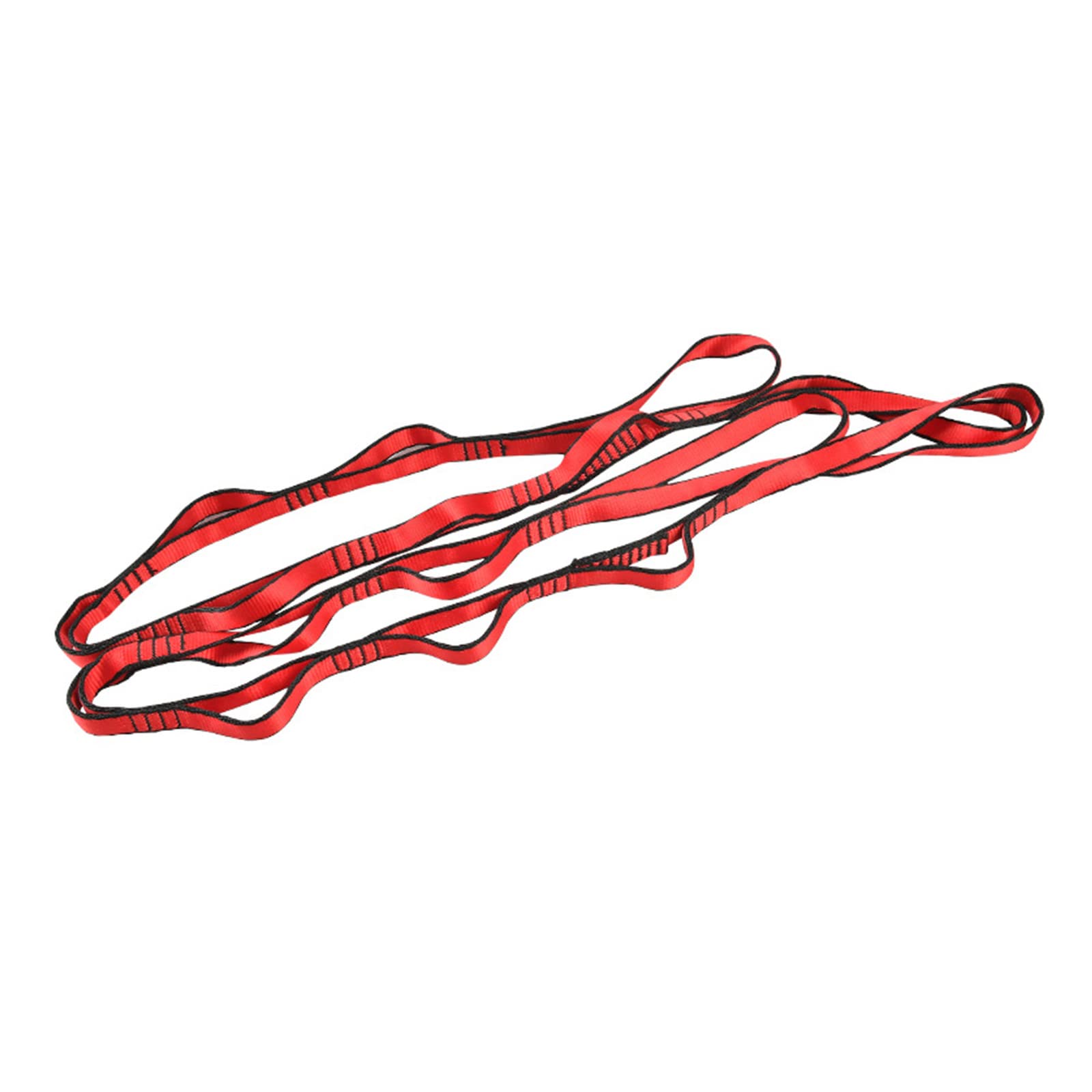 FIRESKIOR Daisy Chain Nylon Climbing Daisy Chain Adjustable Strap Rope Yoga Extend Belt (2-Packs), red