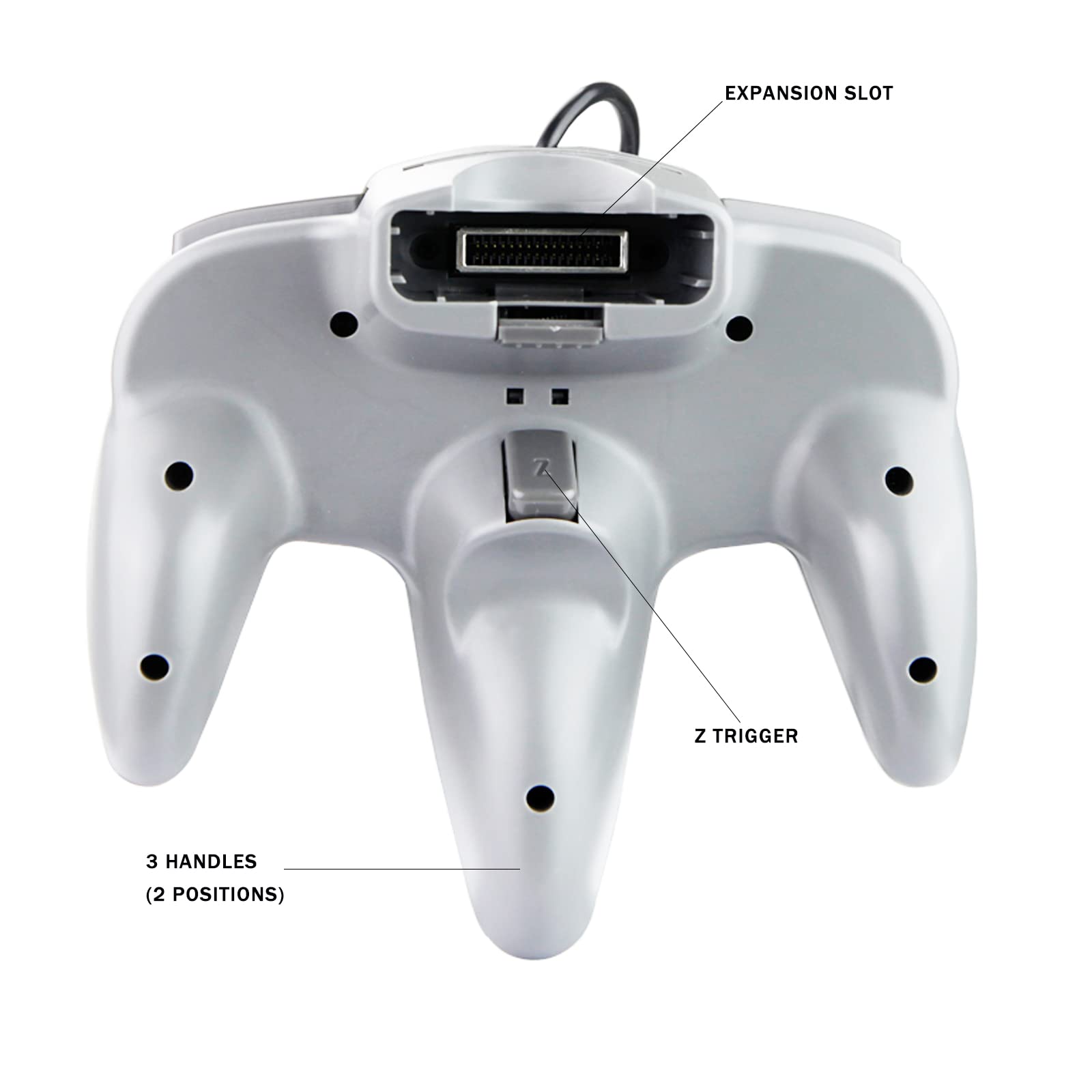 JINHOABF Classic N64 Controller,Wired N64 64-bit Gamepad Joystick for N64 Console(Black)