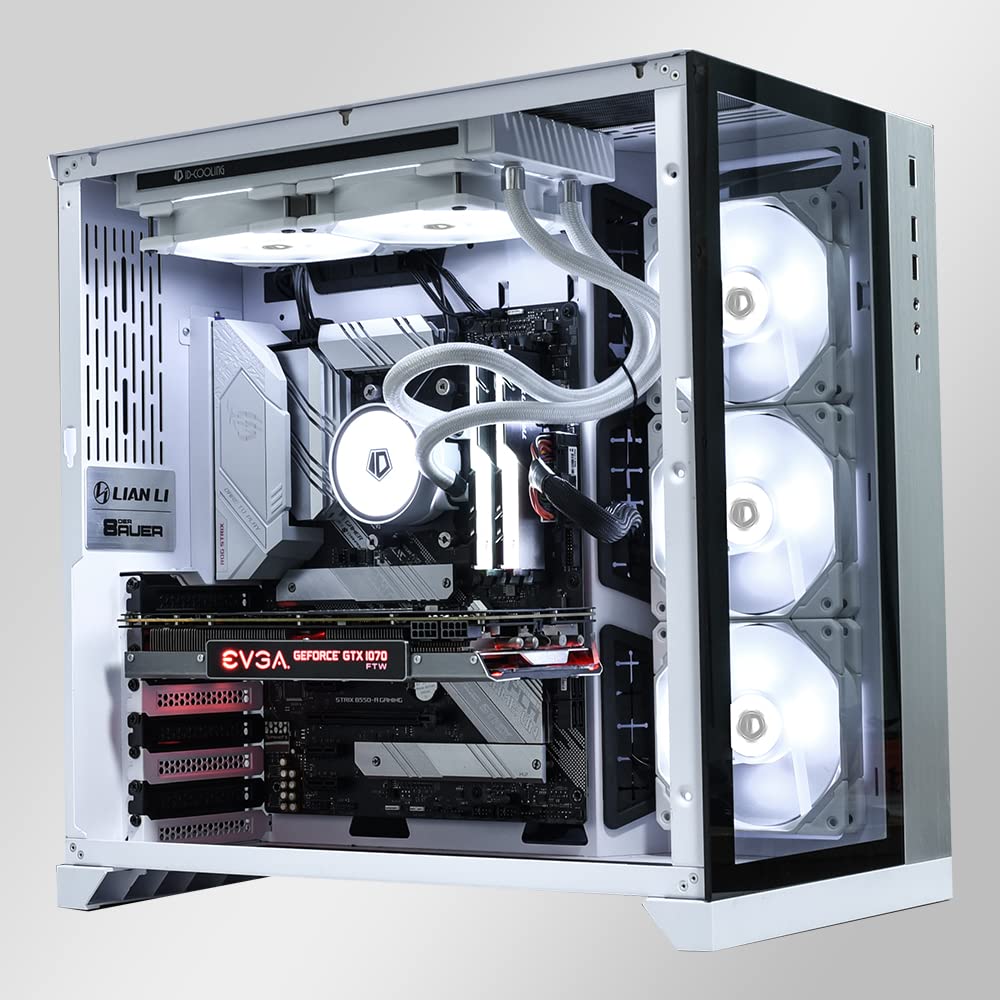 ID-COOLING TF-12025-SW Case Fan 120mm PWM Fan White LED Light CPU Cooling Fan for CPU Cooler/Radiator/PC Chassis