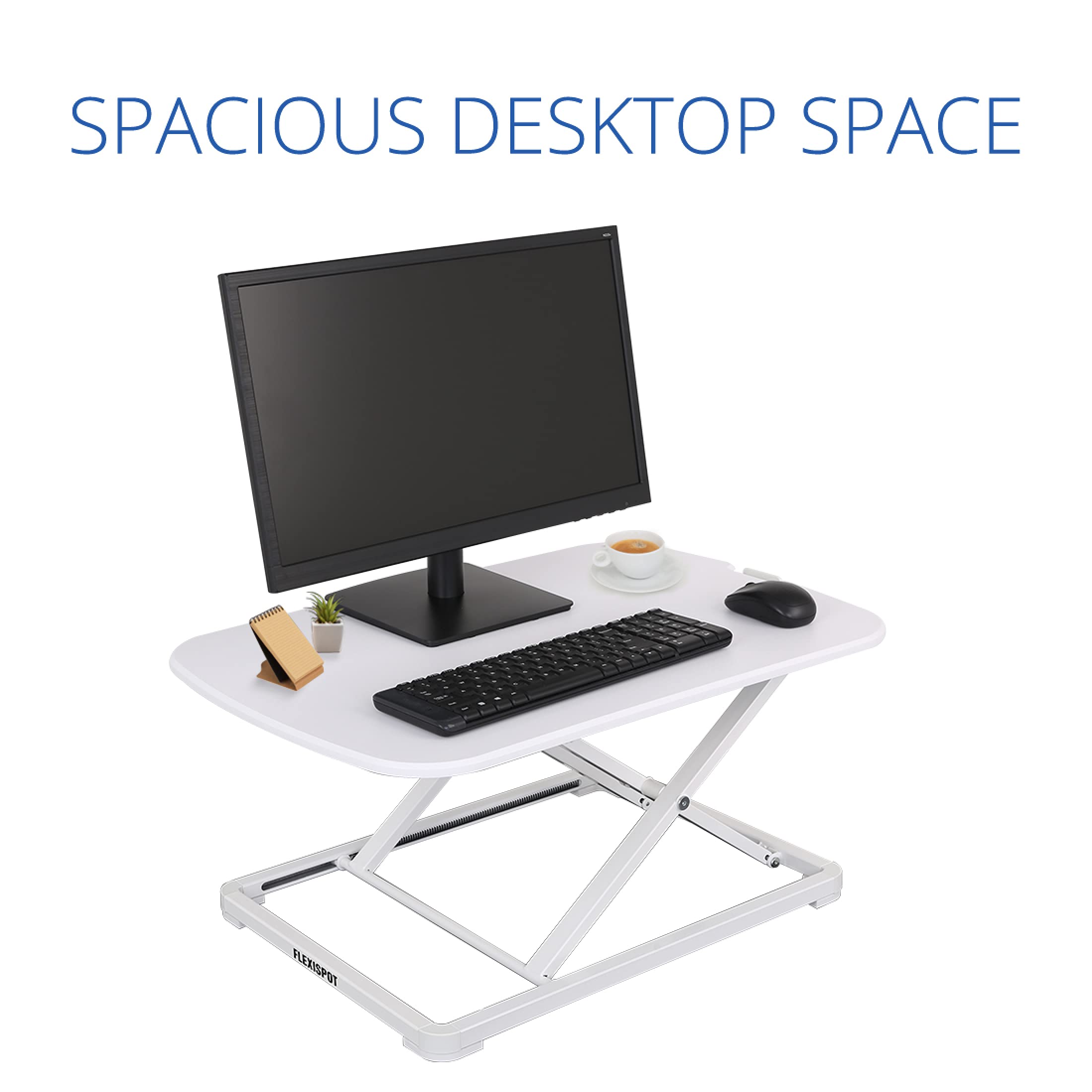 FlexiSpot Laptop Desk Riser - 27" Standing Desk Sturdy Sit Stand up Converter for Laptop Notebook (White)