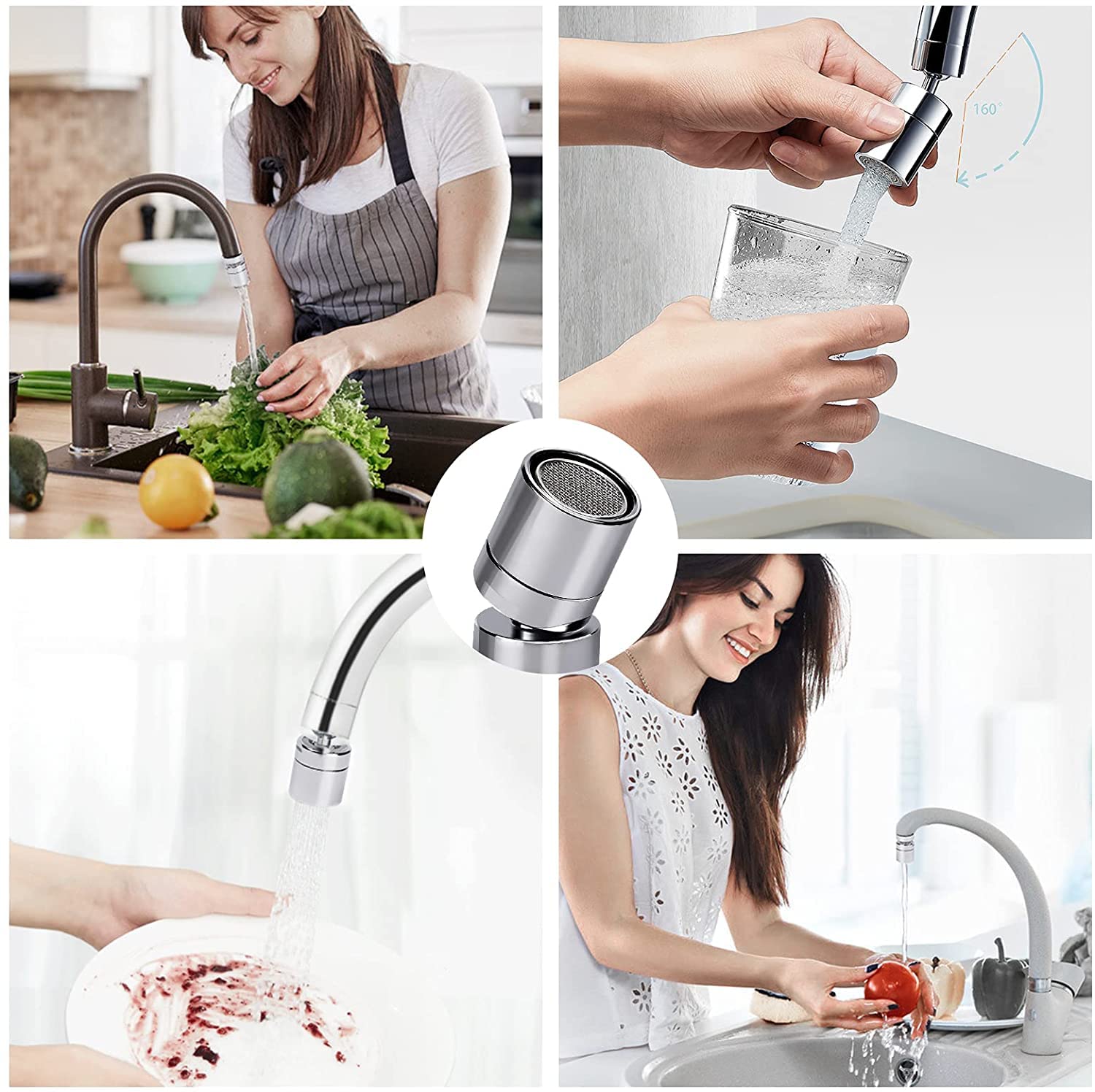 Juvielich 20mm Faucet Aerators Faucet Flow Restrictor Replacement Parts Insert Sink Aerator for Bathroom or Kitchen