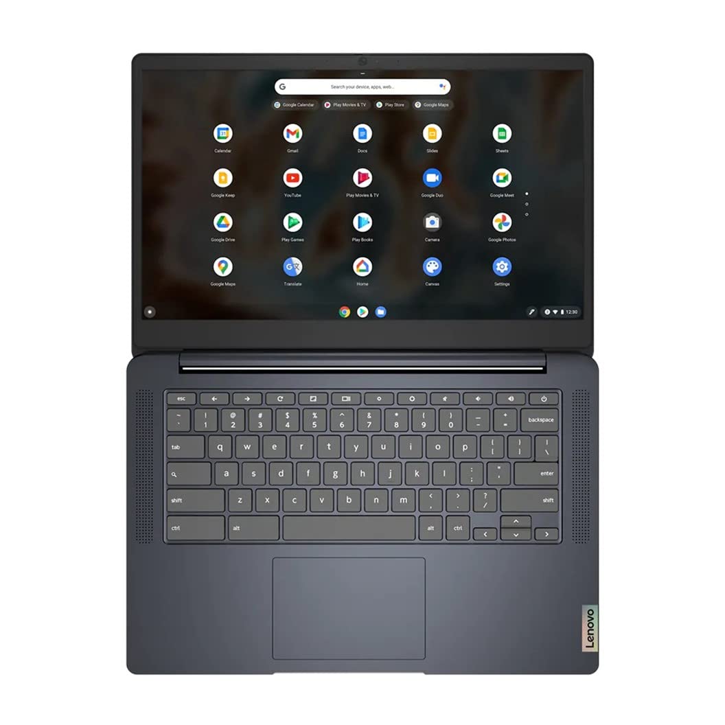 Lenovo IdeaPad 3 Chromebook Laptop, 14'' HD Display, 8-Core MediaTek MT8183, 4GB LPDDR4X, 64GB eMMC, USB-C, MicroSD Card Reader, Webcam, WiFi, SPS Wireless Mouse, Abyss Blue, Chrome OS