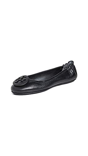 Tory Burch Women's Minnie Travel Ballet Flats, Perfect Black, 8 Medium US