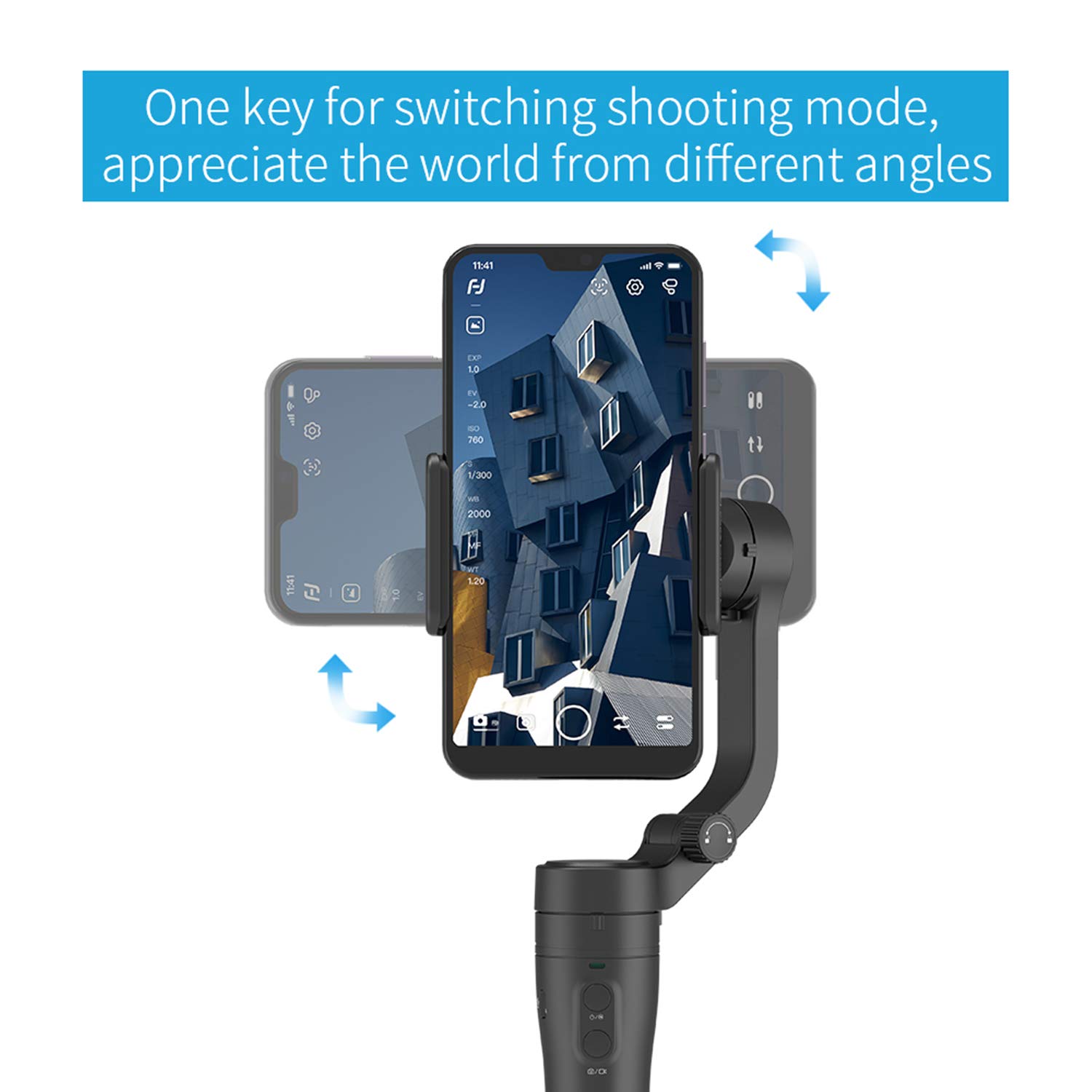 FeiyuTech Vlog Pocket Handheld Phone Gimbal Smartphone Stabilizer for iPhone12/11/X/Xs/XR/8/7Plus/6,Xiao Mi,Samsung Huawei Android iOS Smartphones,Max 0.53lb,Phone Width 42to88mm,Official-Authorized