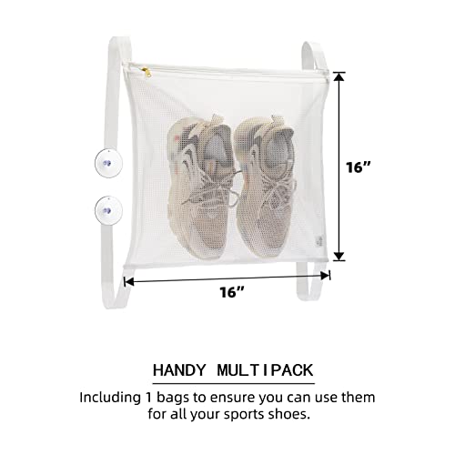Minyee Sneaker Wash and Dry Bag for Dryer, Sneaker Drying Bag for Laundry, with Suction Cup Hooks for Easy Installation, Use YKK Zipper