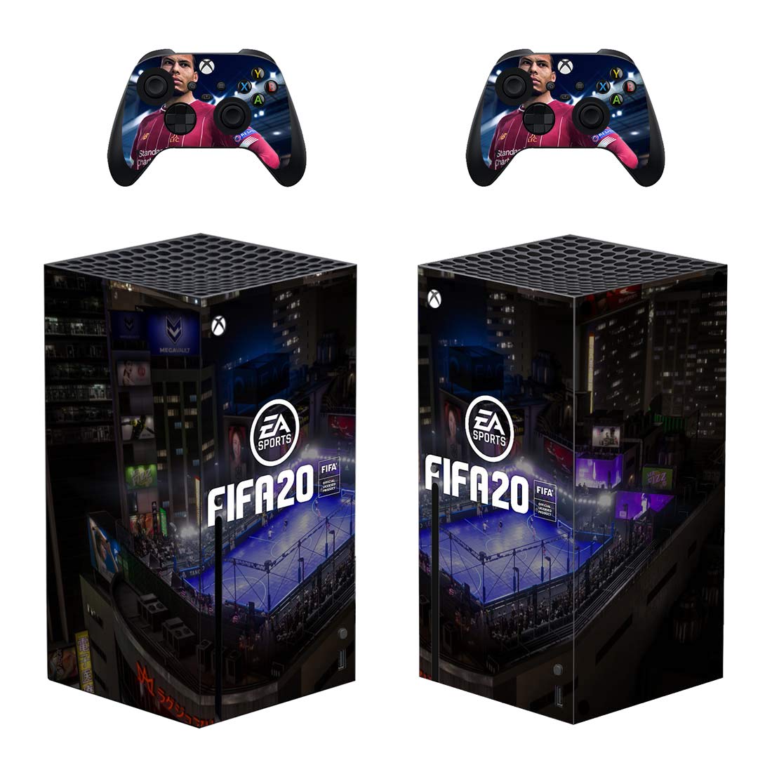 FELIPE SEIJI KUBA Xbox Series X Console and 2 Controllers Skin Set - Football Game β Xbox Series X Vinyl