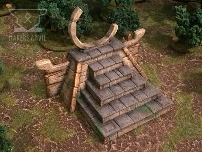 EnderToys Forgotten Temple Portal by Makers Anvil, 3D Printed Tabletop RPG Scenery and Wargame Terrain for 28mm Miniatures
