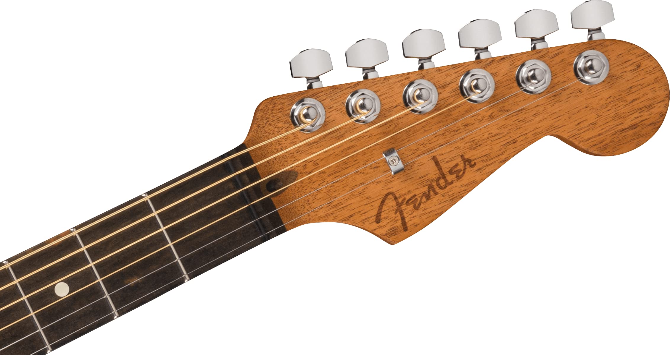Fender American Acoustasonic Jazzmaster All-Mahogany Acoustic Electric Guitar, Natural, Ebony Fingerboard, with Gig Bag