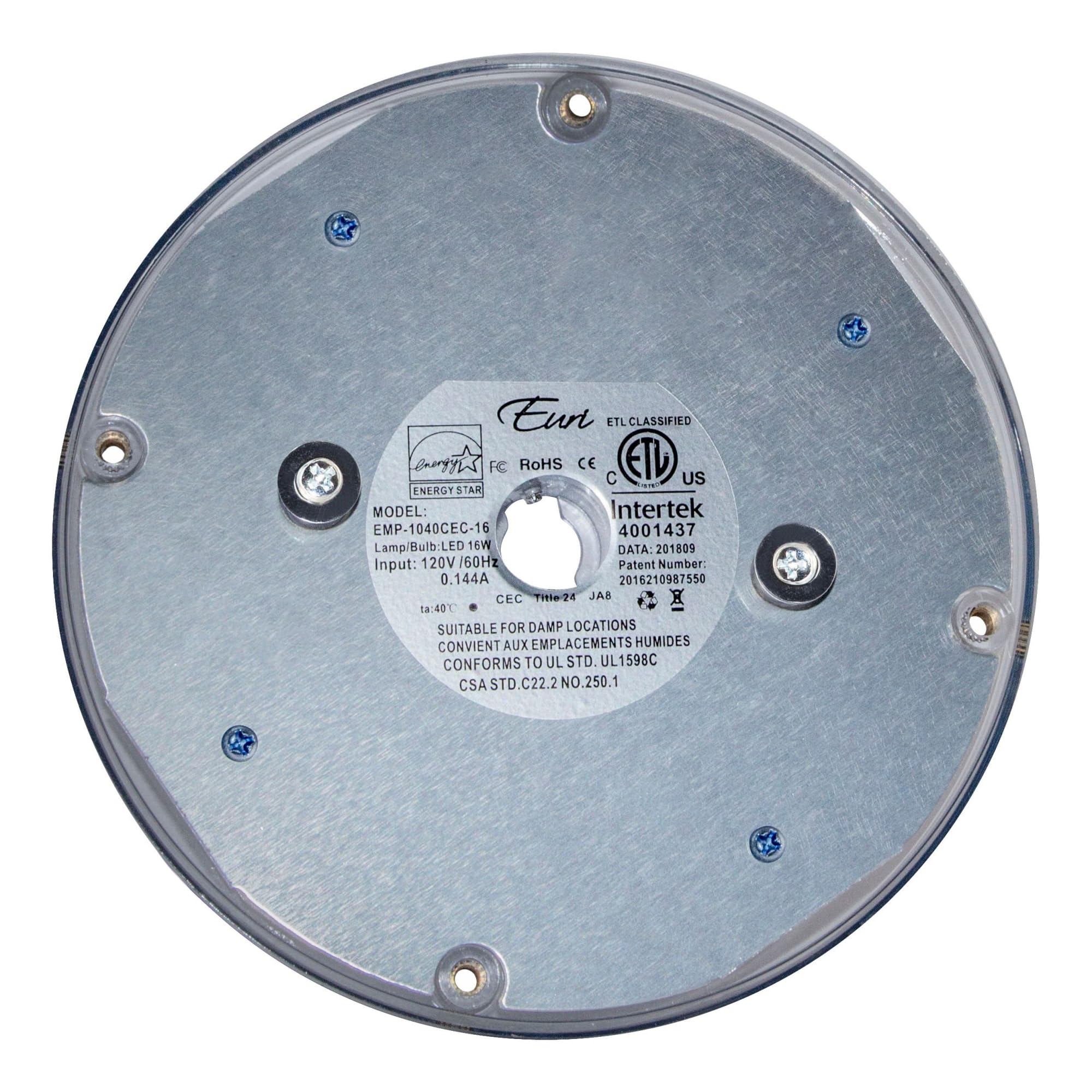 Euri Lighting EMP-1040cec-16, Dimmable LED Light Engine, 5.7" Diameter, 16W (100W Equal), 1140lm, 4000K (Bright White), 90+ CRI, Energy Star, JA8, CEC Compliant
