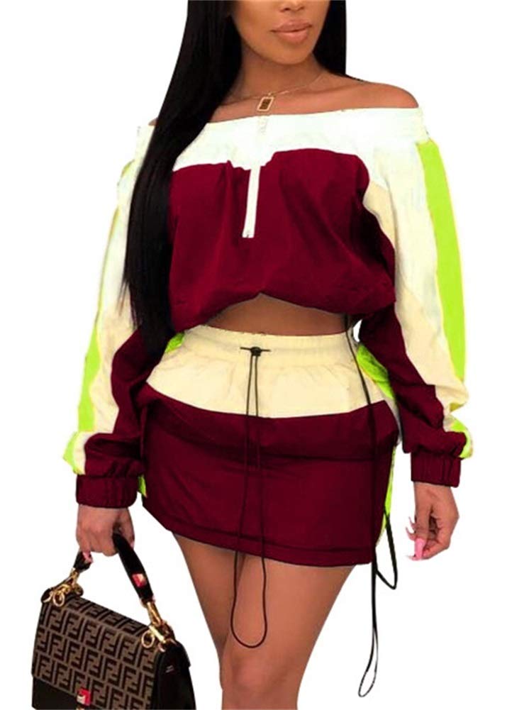 EOSIEDUR Women's Summer off Shoulder Zipper up Crop Tops and Loose Short Pants With Tie Jumpsuit Set