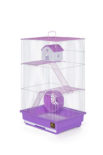 Prevue Pet Products Three-Story Hamster & Gerbil Cage Purple & White SP2030P