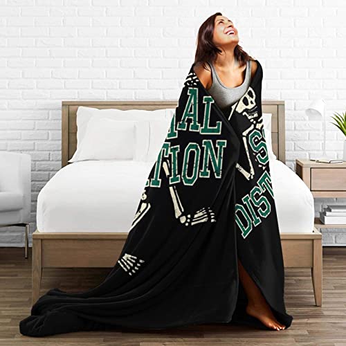 Social Distortion Blanket Flannel Plush Throw,Soft Blanket Blanket for Bedroom Living Room Couch Bed Sofa 80"X60"
