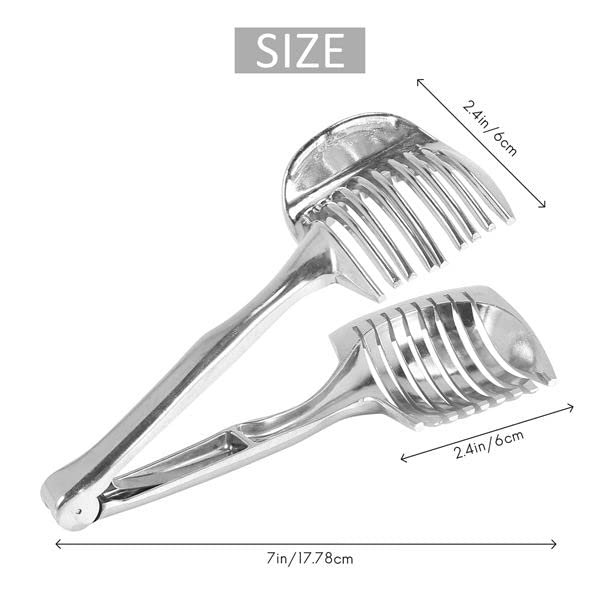 Gigavino Multiuse Tomato Slicer,Multi-Functional Slicer,Design for Accurate Cuts Tomatoes Lemon Cutter,Handheld Onion Slicer