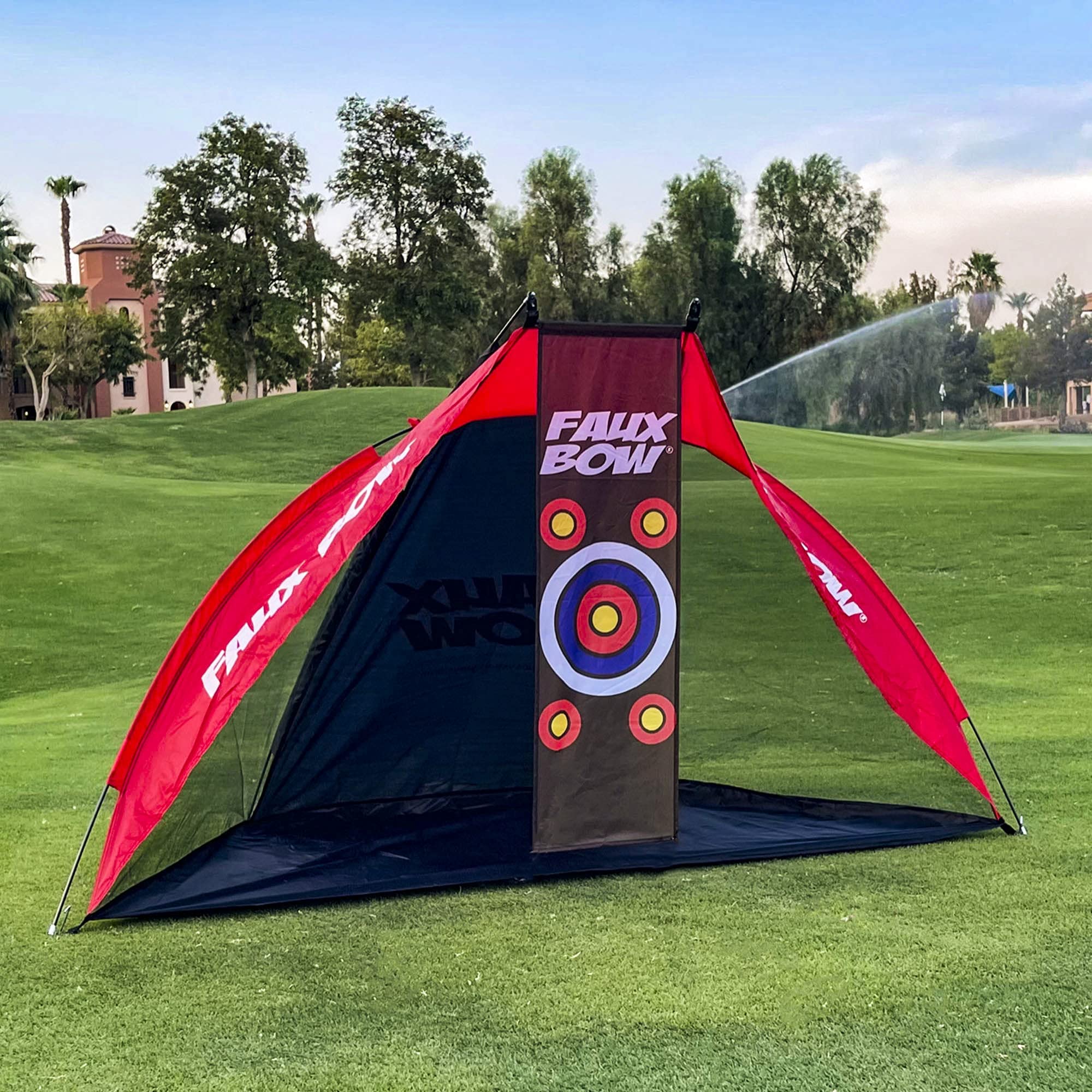 FAUX BOW Target Tent - Impact Bow and Arrow Targets for Backyard - Blaster Shooting Target - Foam Darts and Foam Arrows - Portable Target Tent Toy for Boys 4-8