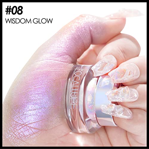FOCALLURE Chameleon Cream Eyeshadow,Intense Color Shifting Creamy Eye Shadows,Highly Pigmented Metallic,Shimmer,Multi-Reflective Finishes,Wisdom Glow