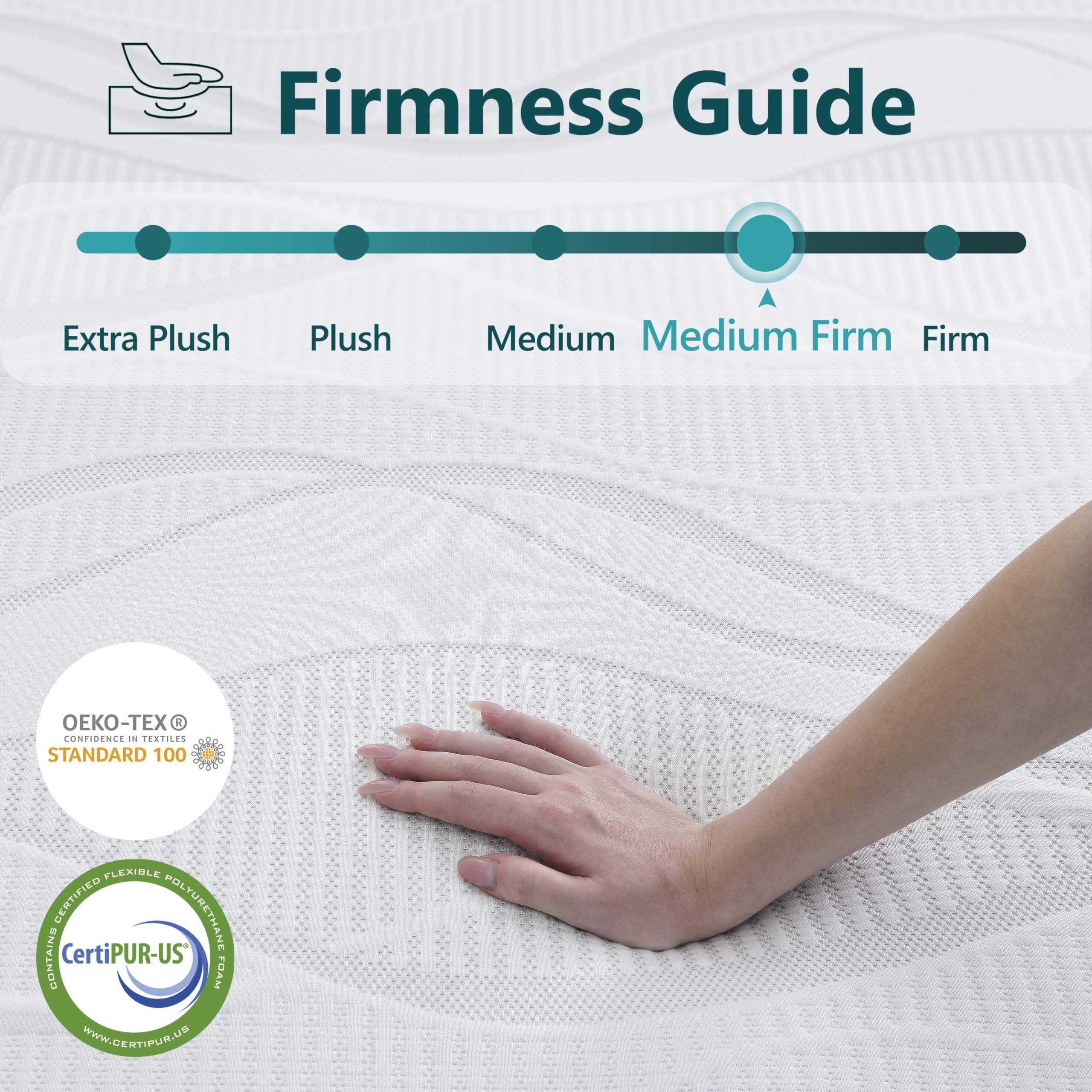 Rest Only Queen Mattress for Pressure Relief, 12 Inches Cooling Gel Memory Foam Hybrid Mattress, Queen Mattress in a Box with Individual Pocket Spring for Motion Isolation, Medium Firm