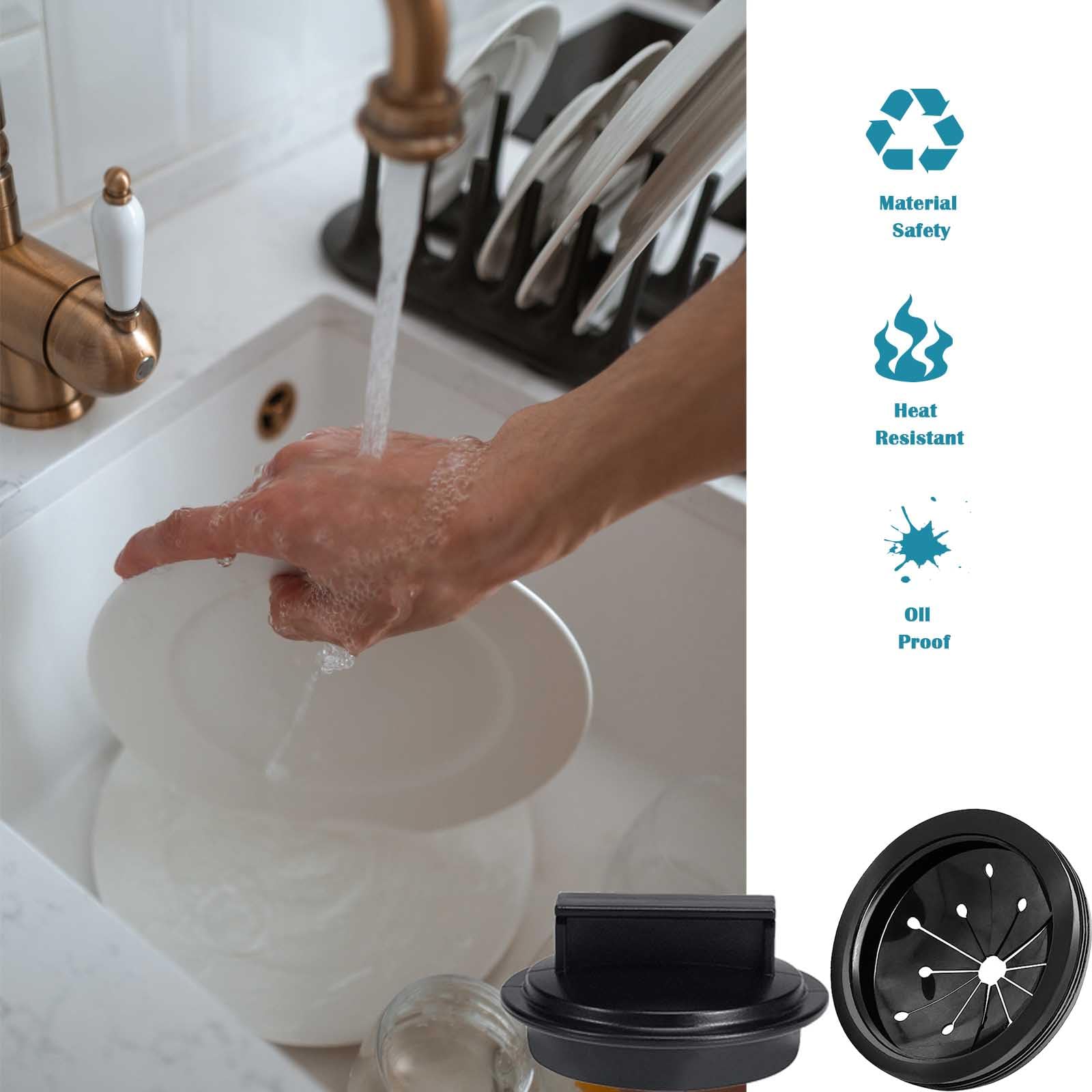 Garbage Disposal Splash Guard Sink Stopper Sink Baffle Disposal Replacement,3-1/8 Inch Multi-Function Drain Plugs,Splash Guard for Sink,Sink Rubber Guard,Suitable for Waste King,Whirlaway