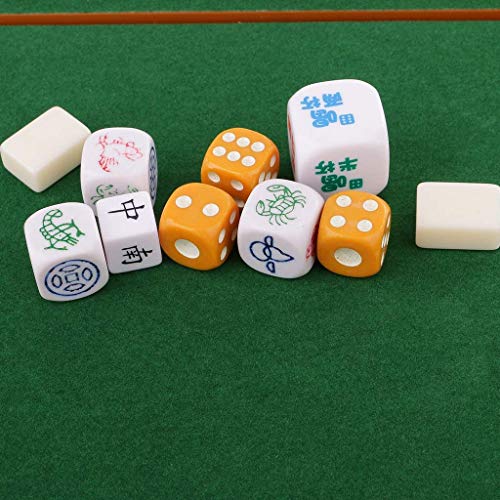 inBEKEA Mini 144 Mahjong Tiles Chinese Mahjong Mahjongg Travel Game Set for Whole Family Fun Compact Size