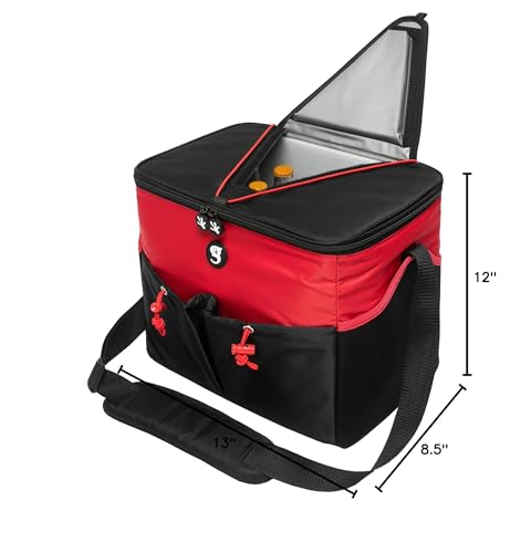 geckobrands Large Removable Hardliner Tote Cooler β Holds Up to 24 Cans or 15 Bottles, 5 Pockets/2 Neoprene, Easy Access Lid