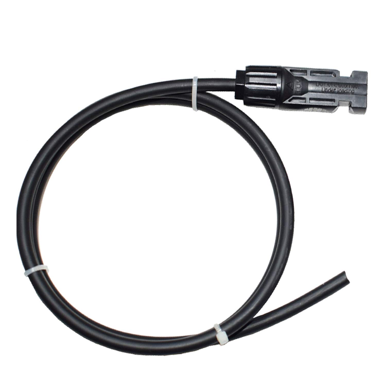 LIXINTIAN 3.3 Feet (4mm²) Solar Panel Extension Cable,with Female and Male Connectors (3.3FT Red+3.3FT Black)