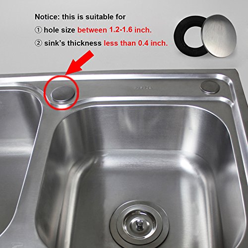 Kitchen Faucet Hole Cover for Dia 1.2 to 1.6 Inch, Brushed Stainless Steel