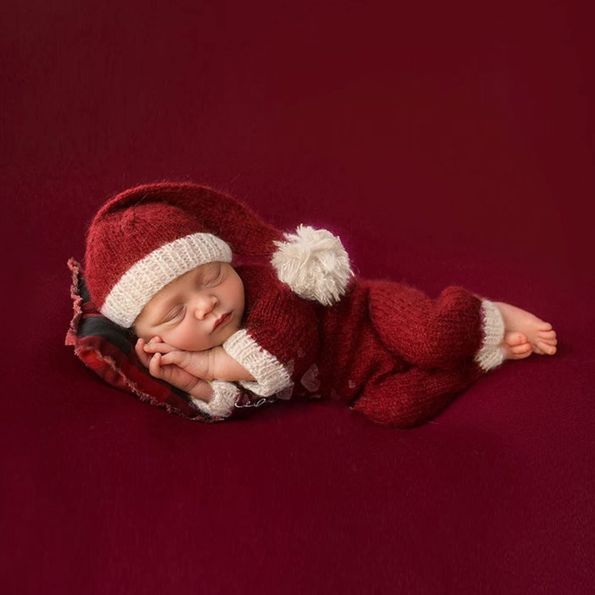 M&G House Newborn Photography Props Easter Rabbit Outfit Crochet White Bunny Costume Baby Photo Props Photoshoot Easter Gift