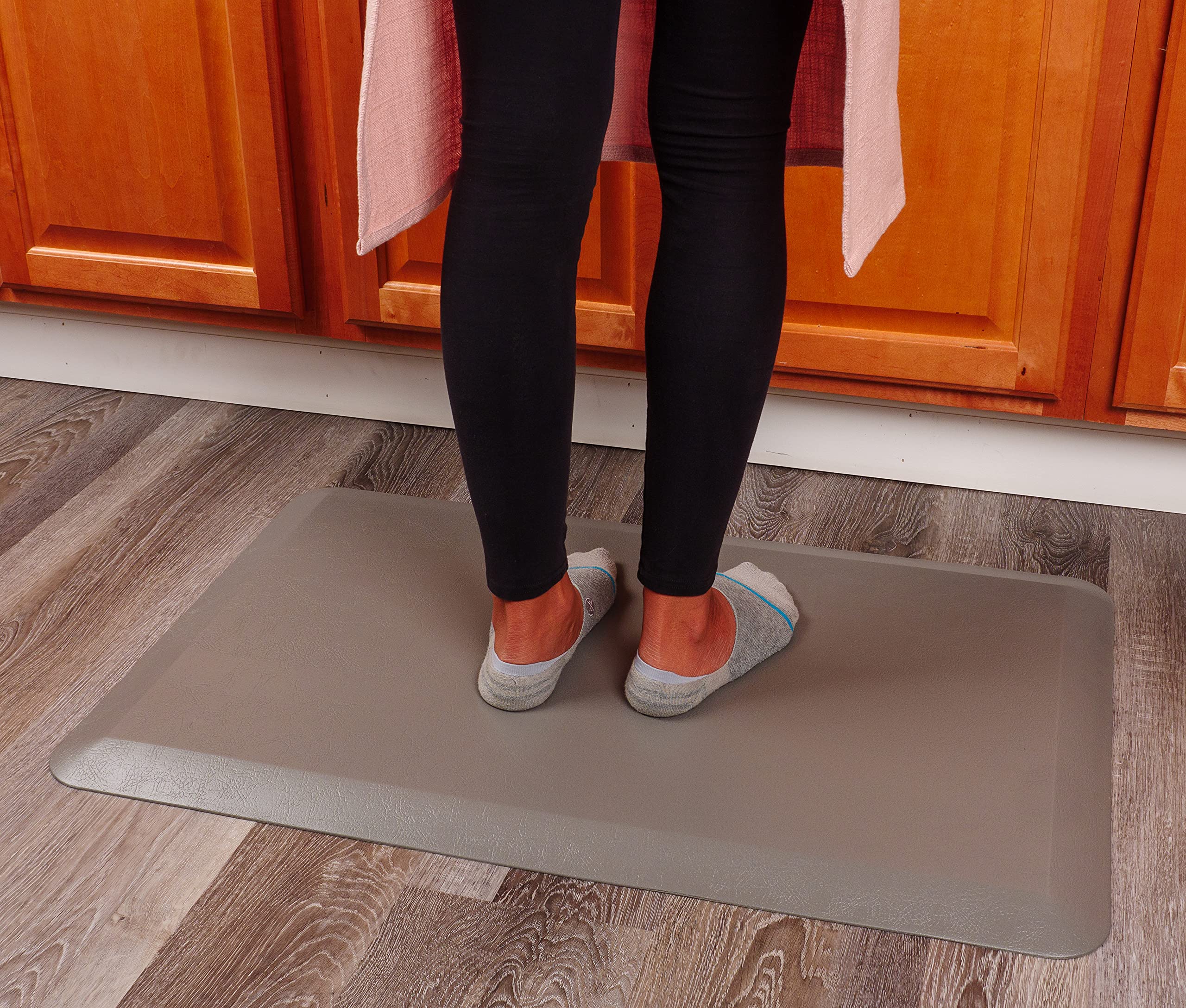 KAF Home Anti Fatigue Floor Mat - Cushioned Comfort Mat, Perfect for Kitchen, Standing Desk, Garage and Workshop - 3/4 Inch Thick Non-Slip, Durable, and Stain Resistant Comfort Mat (Gray, 20x32)