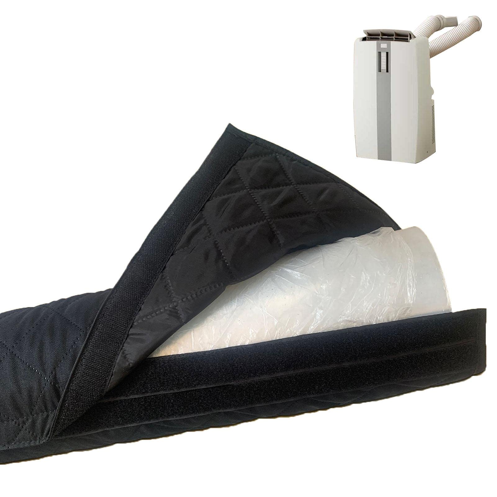 Hose Protective Dust Sleeve, ac Hose Insulation Portable Air Conditioner Hose Cover Wrap, Black