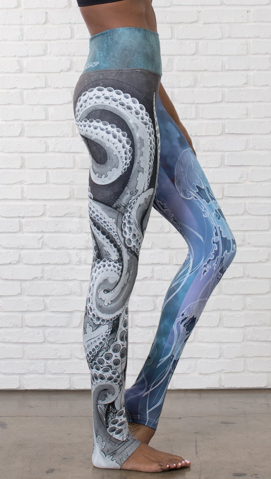 EAGLE ROCK WERKSHOP Athletic Performance Leggings/Yoga Pants - Athleisure Wear for Women - Sea Mashup