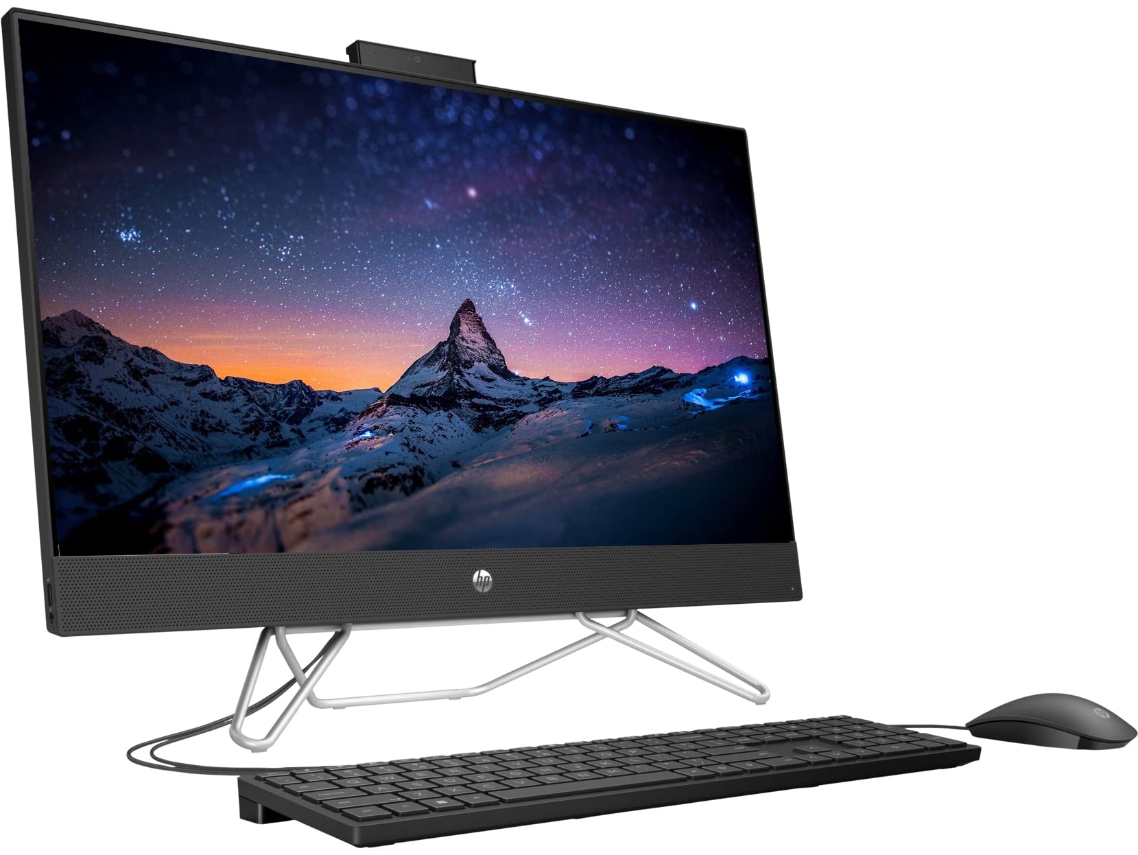 HP Newest All-in-One Desktop Computer, 27'' Full HD Display, AMD Ryzen 5 5500U Processor, 32GB RAM, 512GB SSD + 1TB HDD, Wi-Fi, HDMI, Webcam, Bluetooth, Windows 11 Home, Black