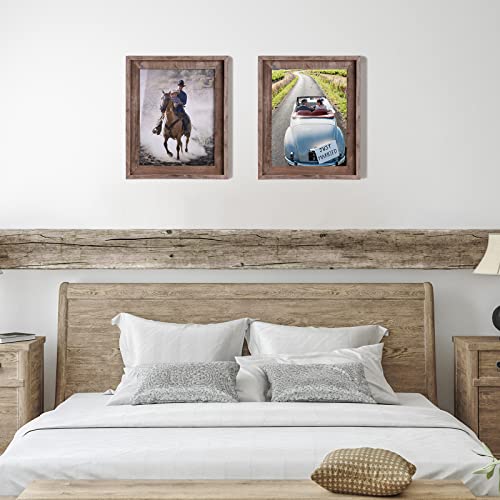 Robhomily 12x16 Barnwood Picture Frame 100% Natural Wood 12x16 Rustic Frame for Wall Amounting, Distressed Farmhouse Picture Frames 12x16 for Home Decor.