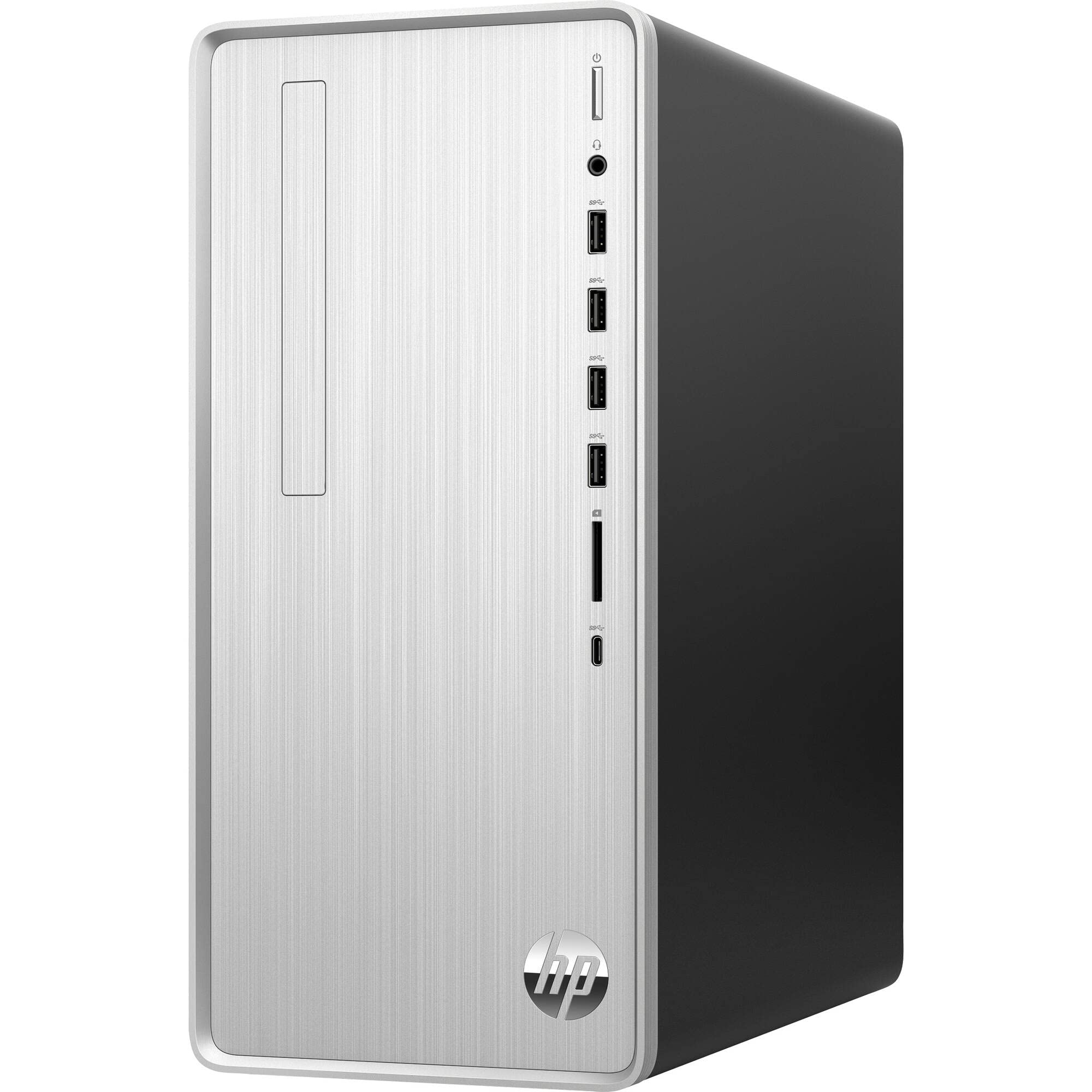 HP Newest Pavilion Desktop, AMD Ryzen 5 5600G, AMD Radeon Graphics, 32GB RAM, 1TB PCIe SSD + 2TB HDD, USB Type-C, HDMI, VGA, Bluetooth, Wi-Fi, Windows 11 Home, Silver