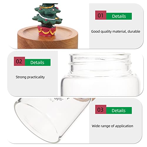 Garneck 2 Pcs Glass Storage Jar Food Storage Jars Candy Jars with Lids Containers for Food Clear Jars Cereal Container Bling Decor Sealed Container Fruit Container Snack Bowl Bulk Resin