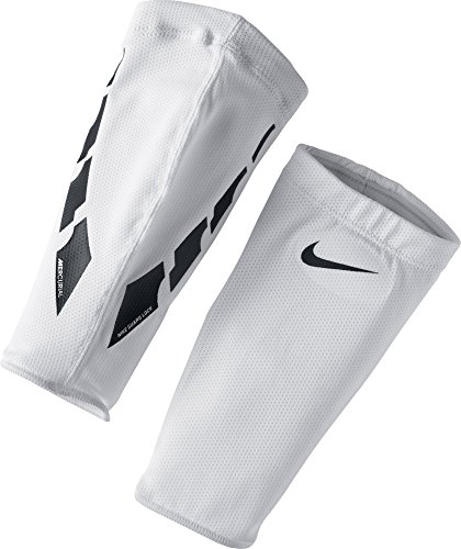 Nike Unisex's Guard Lock Elite Soccer Sleeves, White/Black/Black, XS