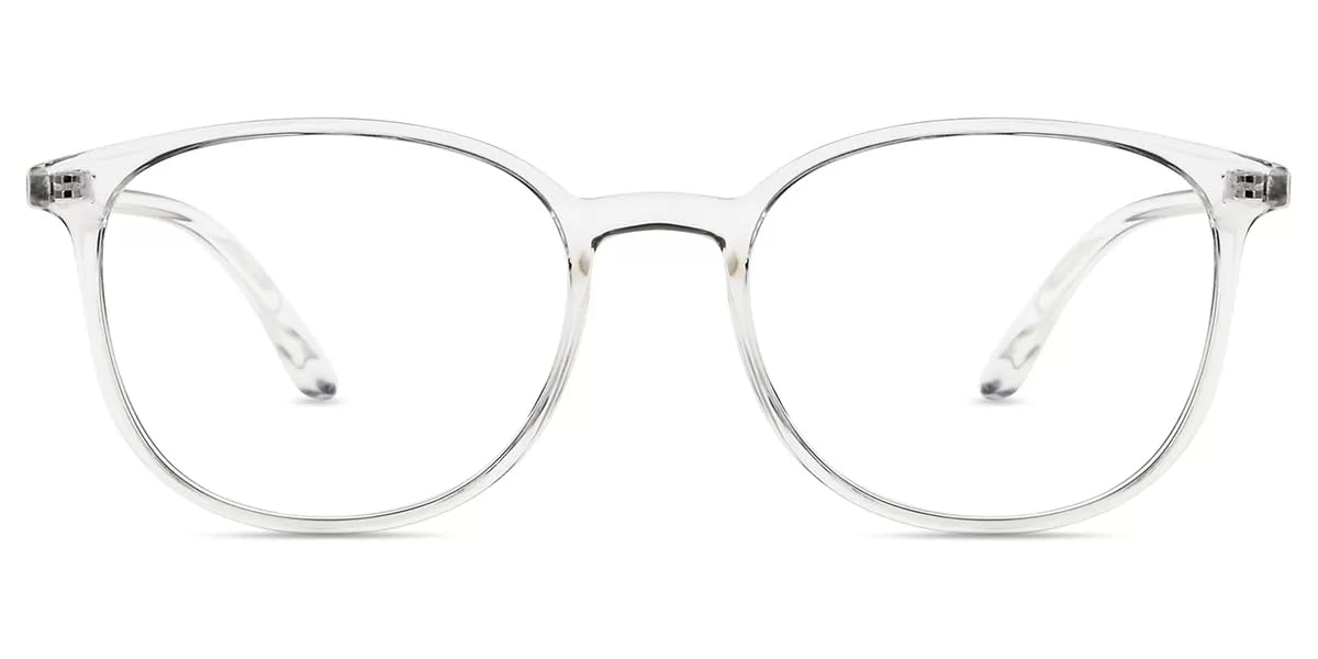 Firmoo Classic Square Blue light Blocking Computer/TV Reading Glasses,Glare Free Readers,Lightweight Plastic Frame Unisex Women/Men(Clear Frame)