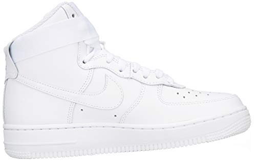 Nike Women's AIR Force 1 HIGH Casual Shoes (8.5, White/White/White)