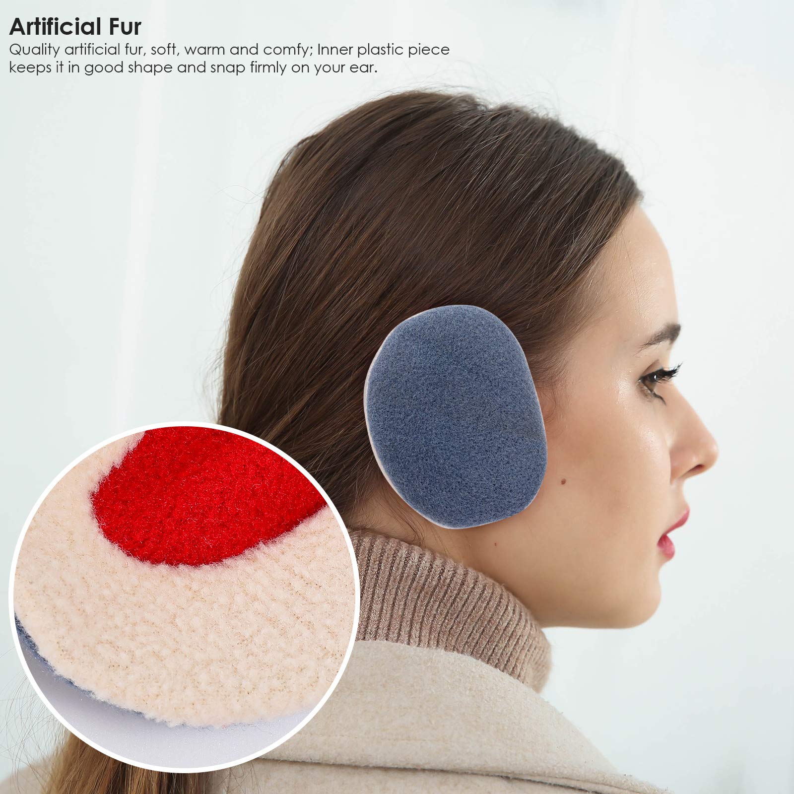 Ear Muffs,Fleece Bandless Ear Warmers Thinsulate Earmuffs Winter Warm Ear Covers Protectors for Men Women