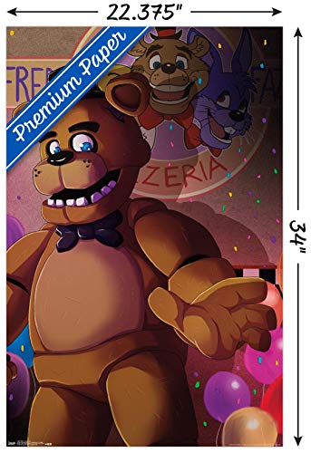 Trends International Five Nights at Freddy's - Pizzeria Art Wall Poster, 22.375" x 34", Premium Unframed Version