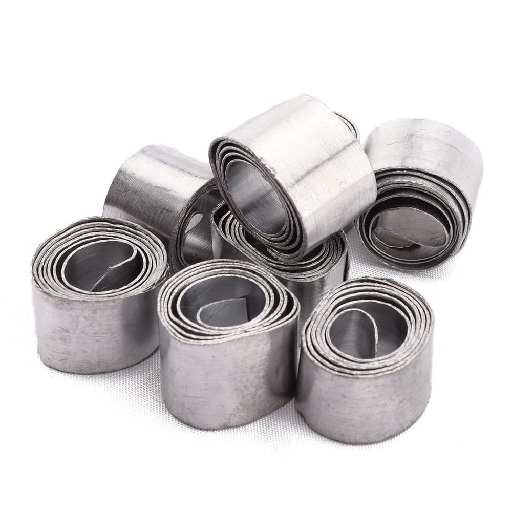 Fishing Soft Lead Sheet Strip Sinkers Weights Tackle Accessories Come with Mini Scissors(8 Rolls