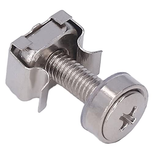 M5x20 Cage Screw, M5 Cage Nut Kit Plated Square Hole Multi Uses Rack Mount 50 Sets for Yacht for Marine for RV