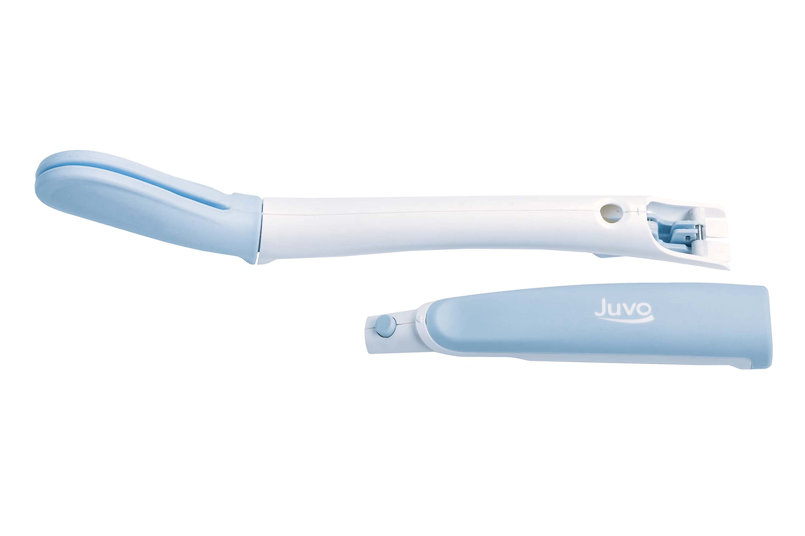 Juvo Travel Toilet Aid | Portable Personal Cleaner for Wiping | 17" Long Reach Comfort | Trigger Release | Sanitary Tip Cover (TTA01)
