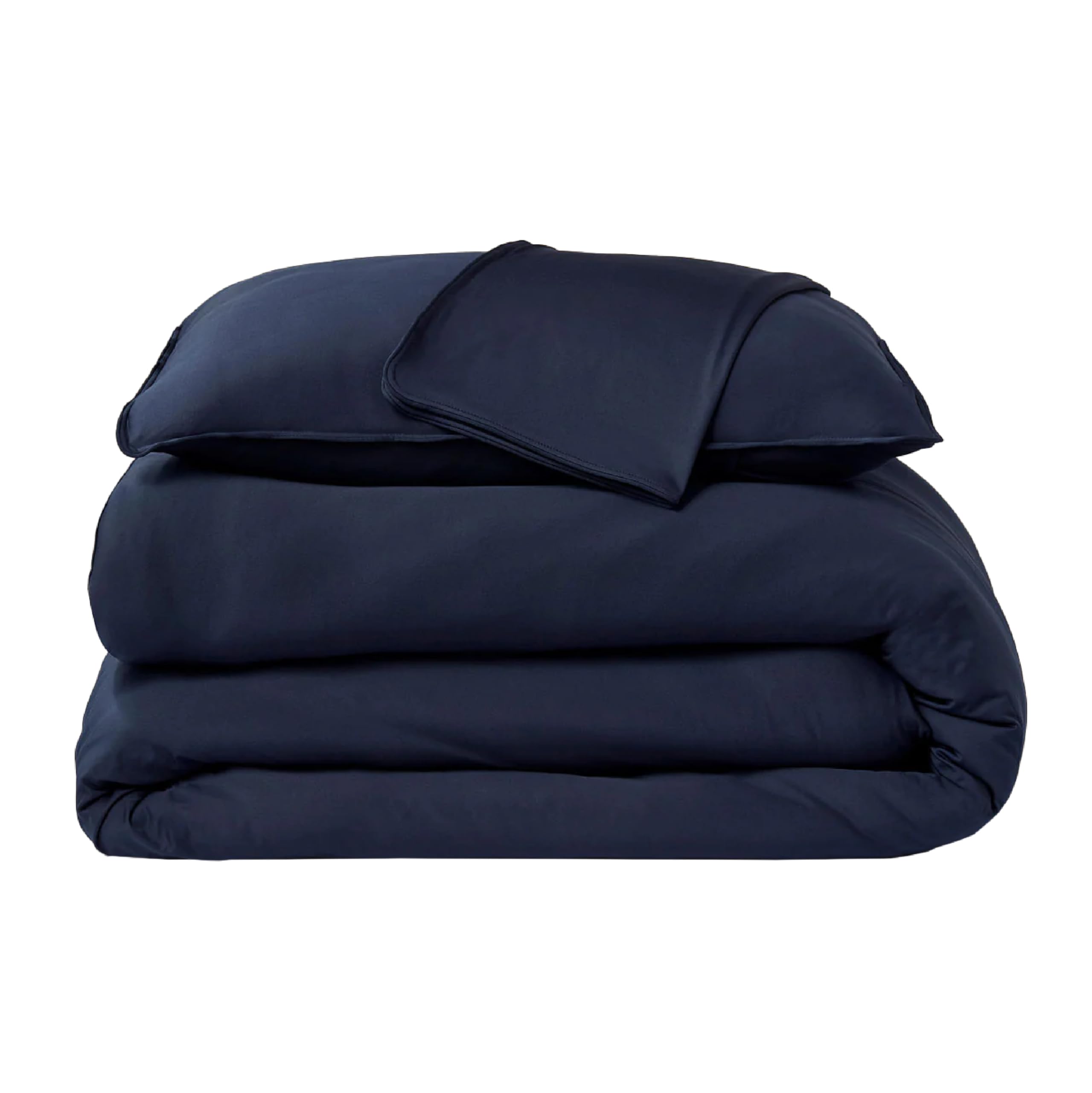 SHEEX Original Performance Cooling Duvet Cover Set, Lightweight Full/Queen Duvet Cover with 2 Standard Pillow Shams, Navy